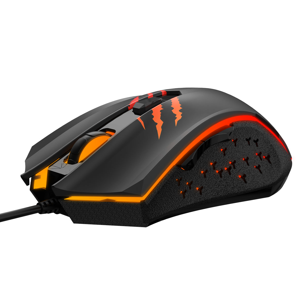 MS1027 RGB Lighting Wired Gaming Mouse with 4-Level Adjustable DPI