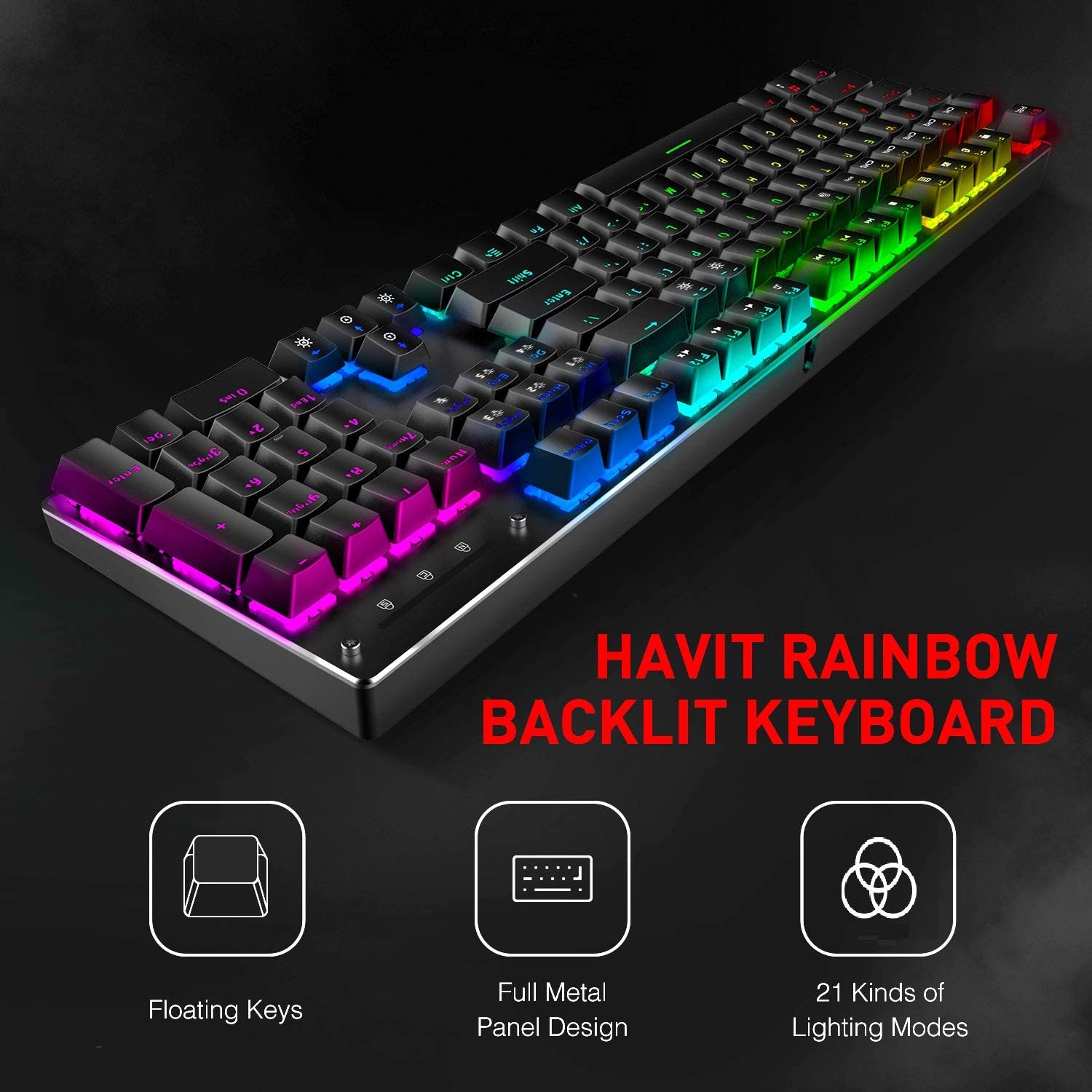 HAVIT KB393L Mechanical Gaming Keyboard and Mouse Combo 104 Keys with