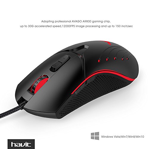 HAVIT HV-MS728 Programmable Laser Wired Gaming Mouse