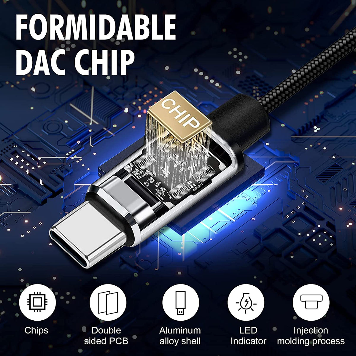 HAVIT EMD-62 5 Pin MIDI in-Out Cable with Type-C to USB Adapter