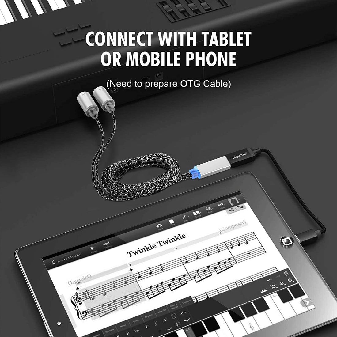 HAVIT® 5 Pin MIDI to USB Cable with Indicator