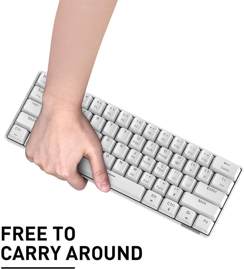 HAVIT KB255GCM Wireless 60% Mechanical Keyboard with 61 keys, Rainbow