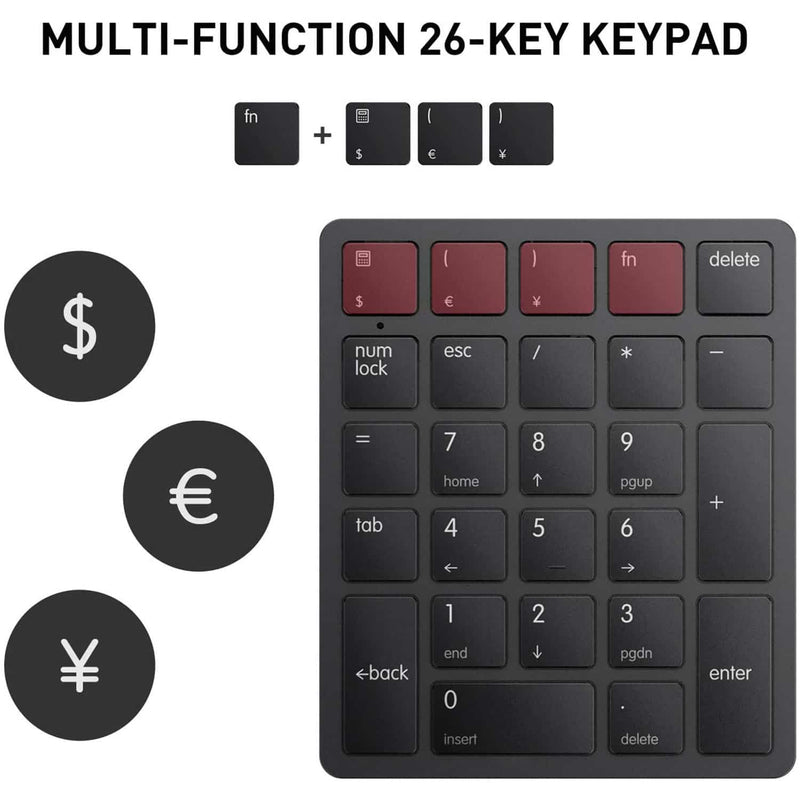 Wireless Number Keypad - HAVIT KB260GCM - 26-Key | HAVIT Online