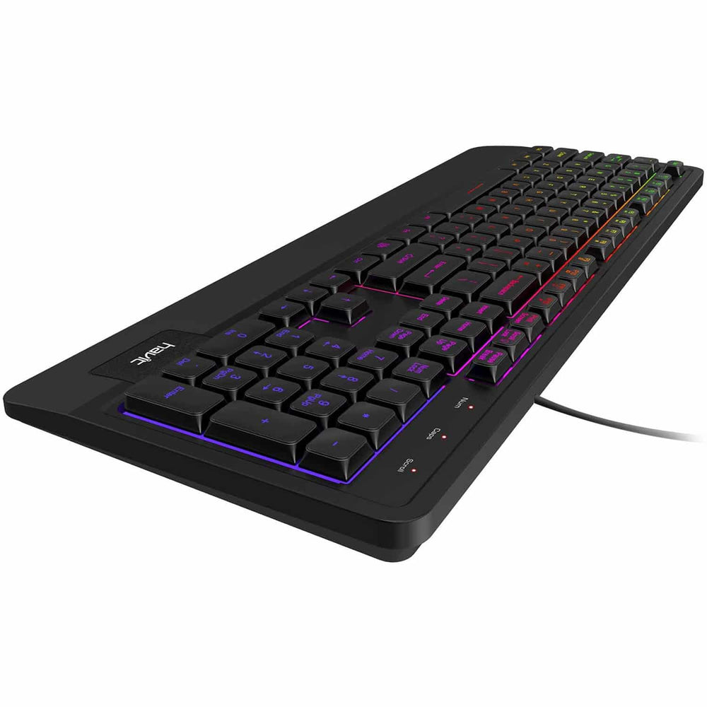 HAVIT KB488L Computer Keyboard 104 Keys with Rainbow Backlit & Wrist R