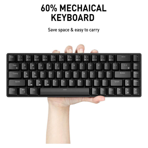 HAVIT KB498L Wireless Mechanical Keyboard & Programmable RGB Mouse Com