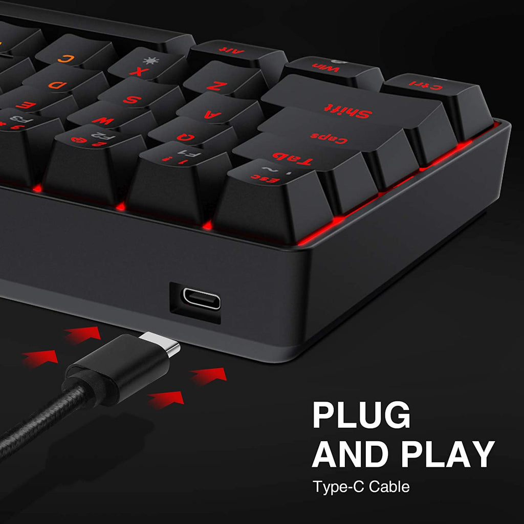 HAVIT KB611CM 60% Mechanical Keyboard & Programmable RGB Mouse Combo