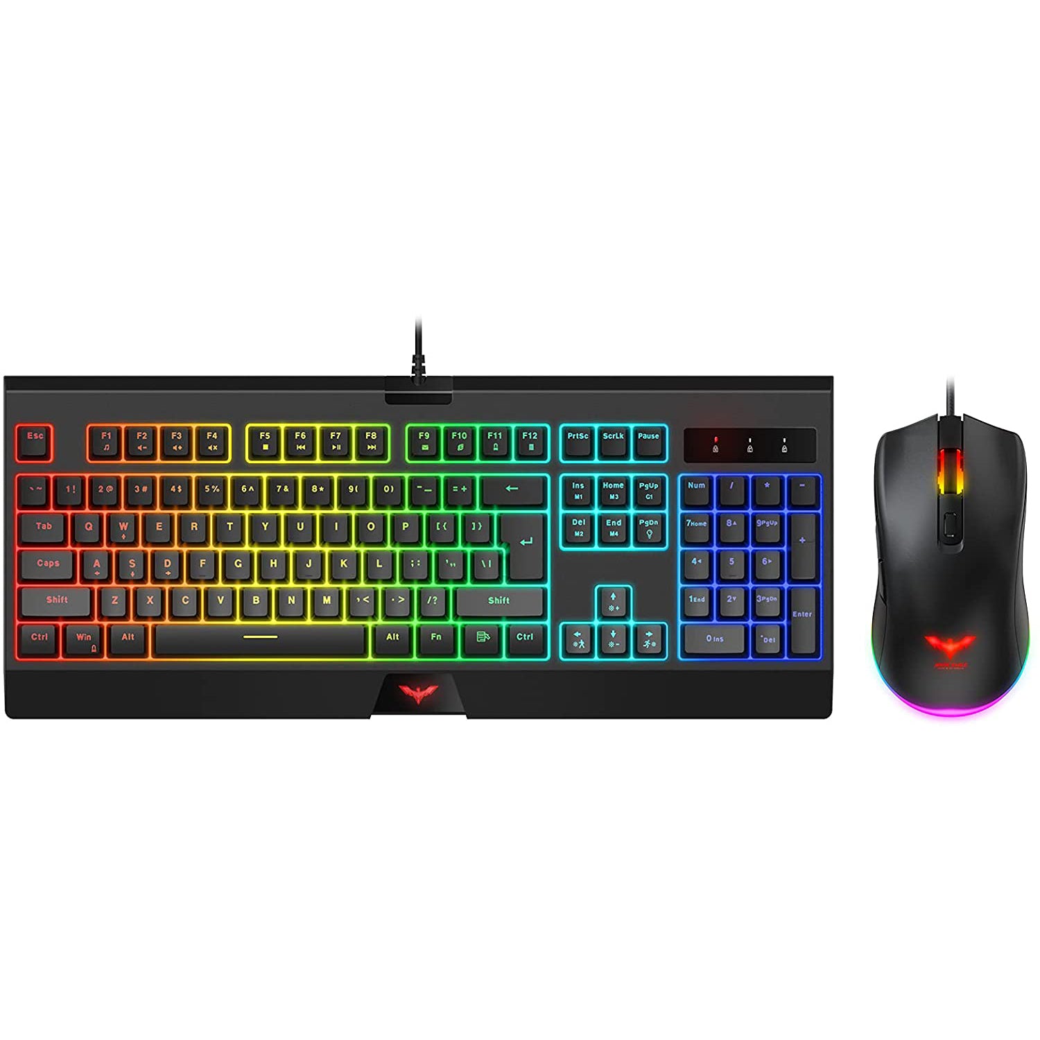 HAVIT KB854L RGB Gaming Keyboard & 6400 DPI Programmable Mouse Combo,
