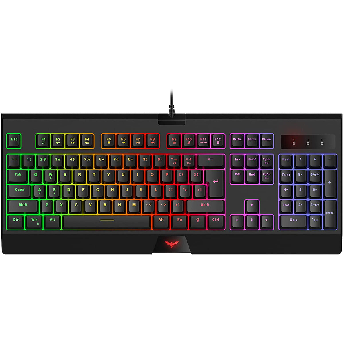 HAVIT KB858L 104 Keys Wired Gaming Keyboard with LED Rainbow Backlit