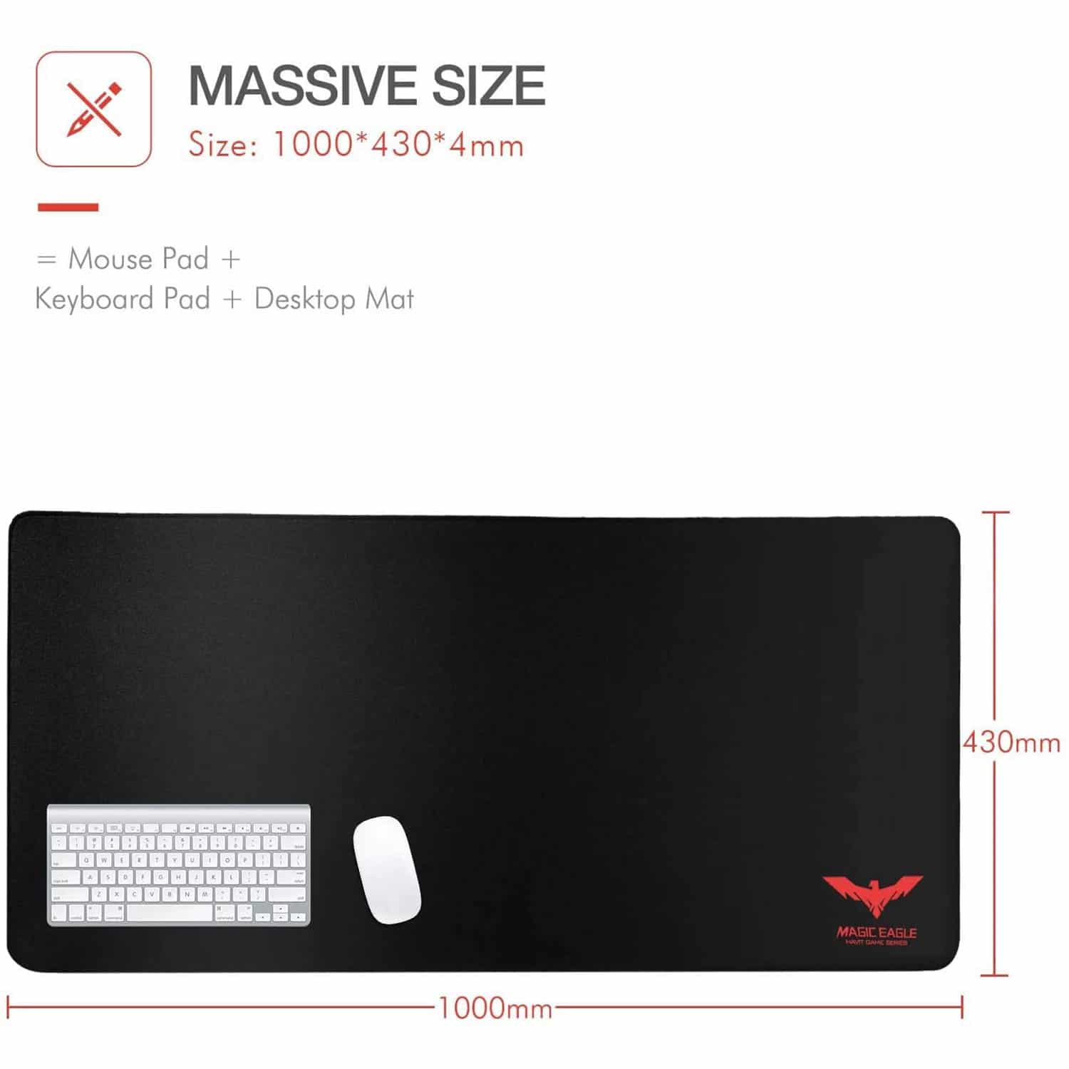 HAVIT MP857 Large Mouse Pad / Mat with Water Resistant & Non-Slip Rubb