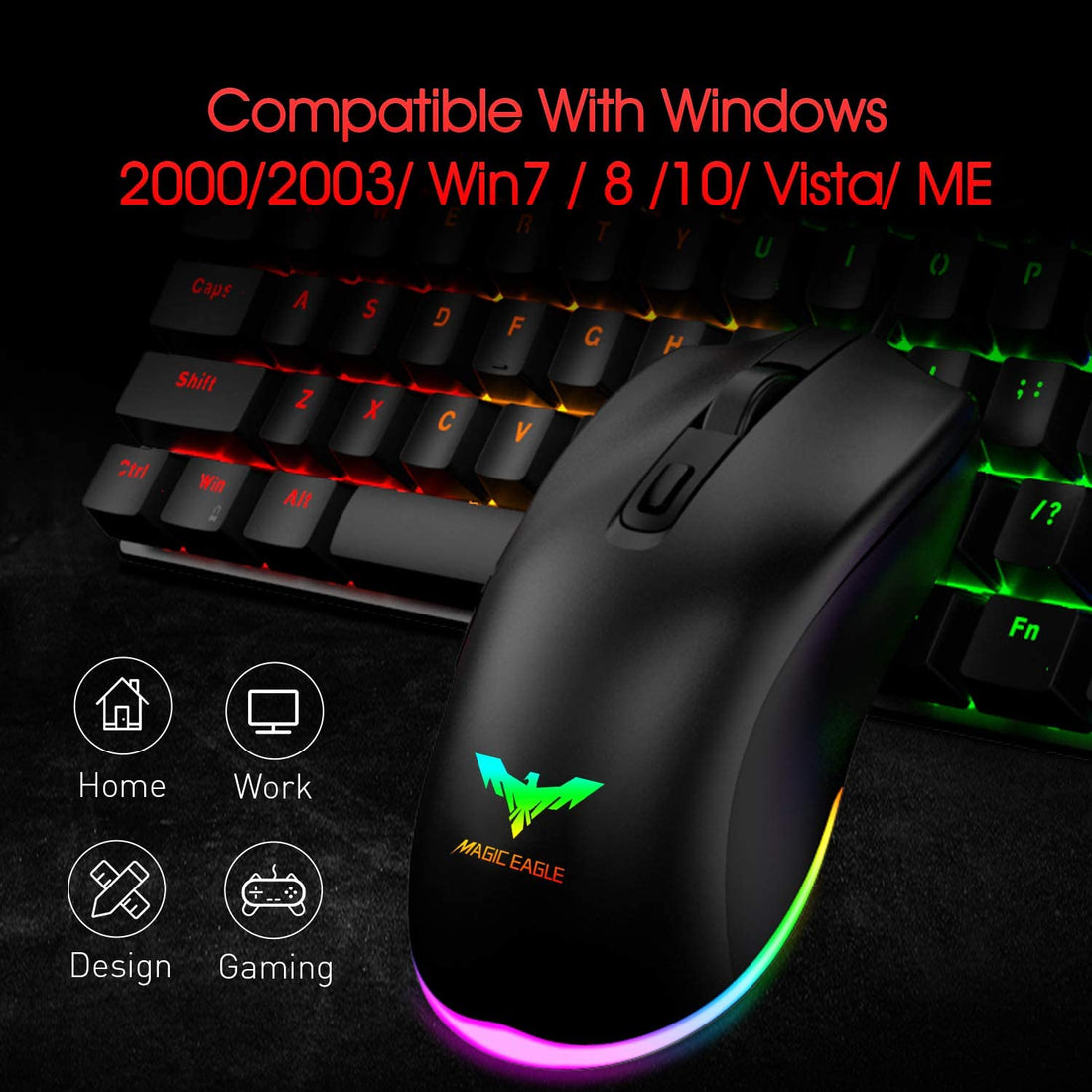 HAVIT MS732 RGB Gaming Mouse with 6400 DPI, Programmable, 7 Color Back