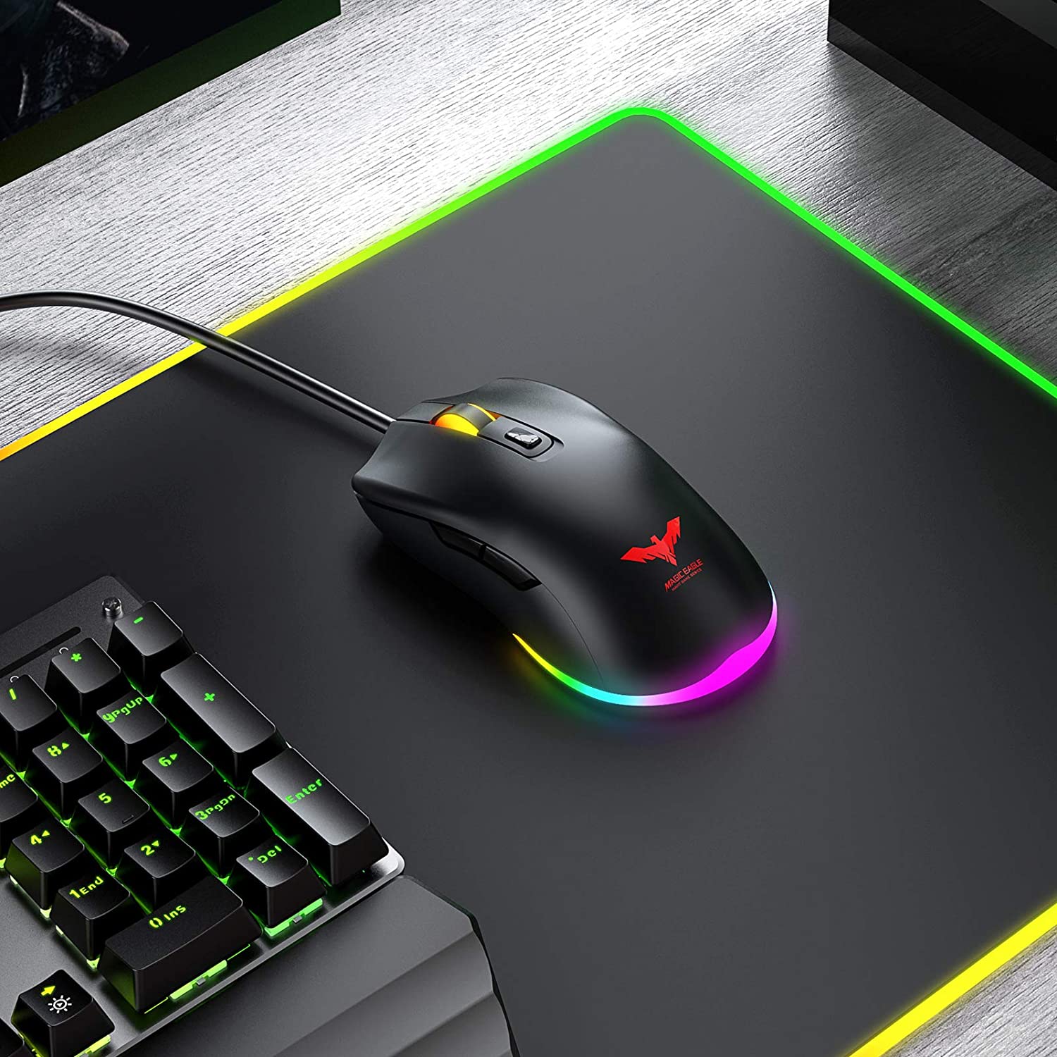 HAVIT MS732 RGB Gaming Mouse with 6400 DPI, Programmable, 7 Color Back