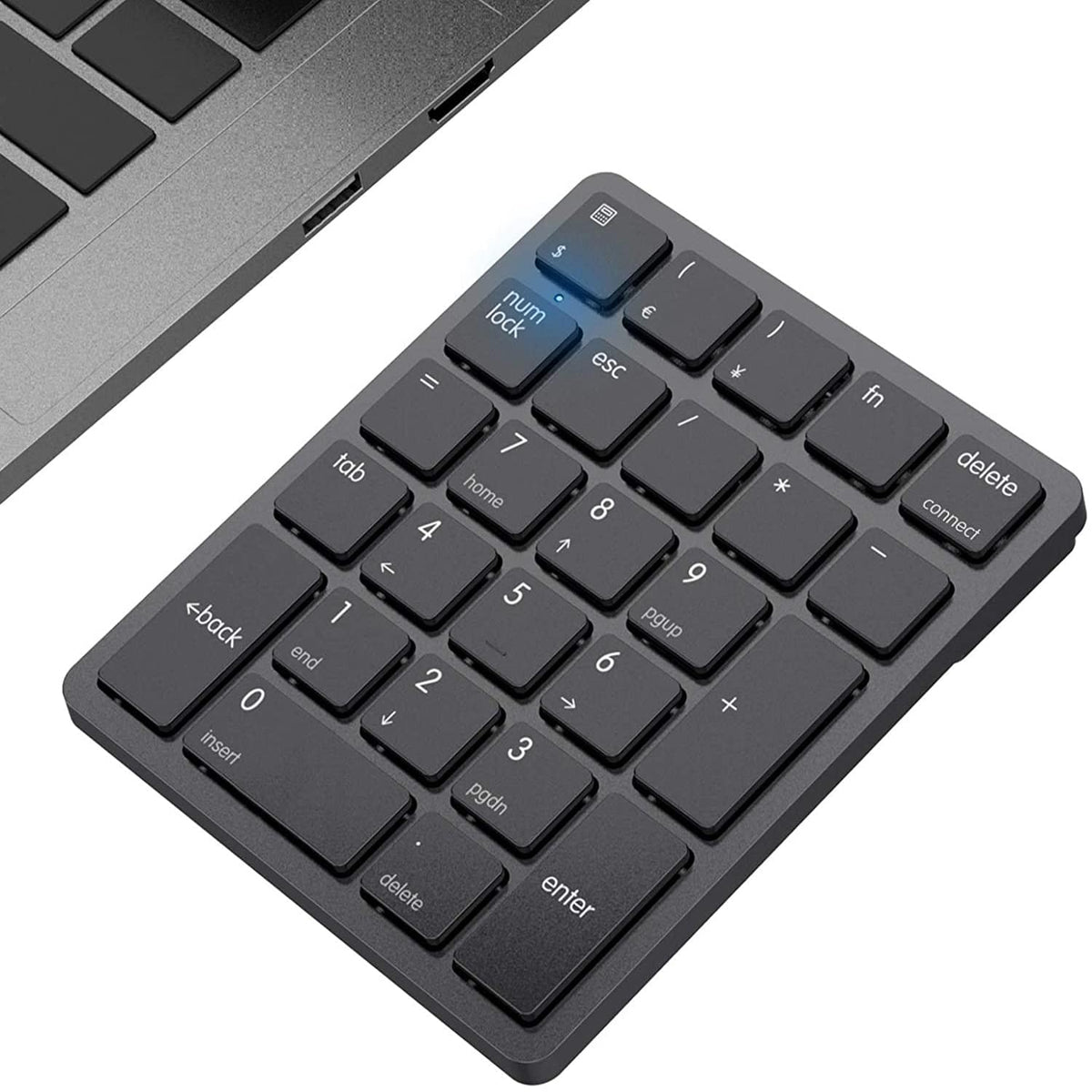 HAVIT smart26 26 Keys Bluetooth Number Pad for Mac OS & Window System【