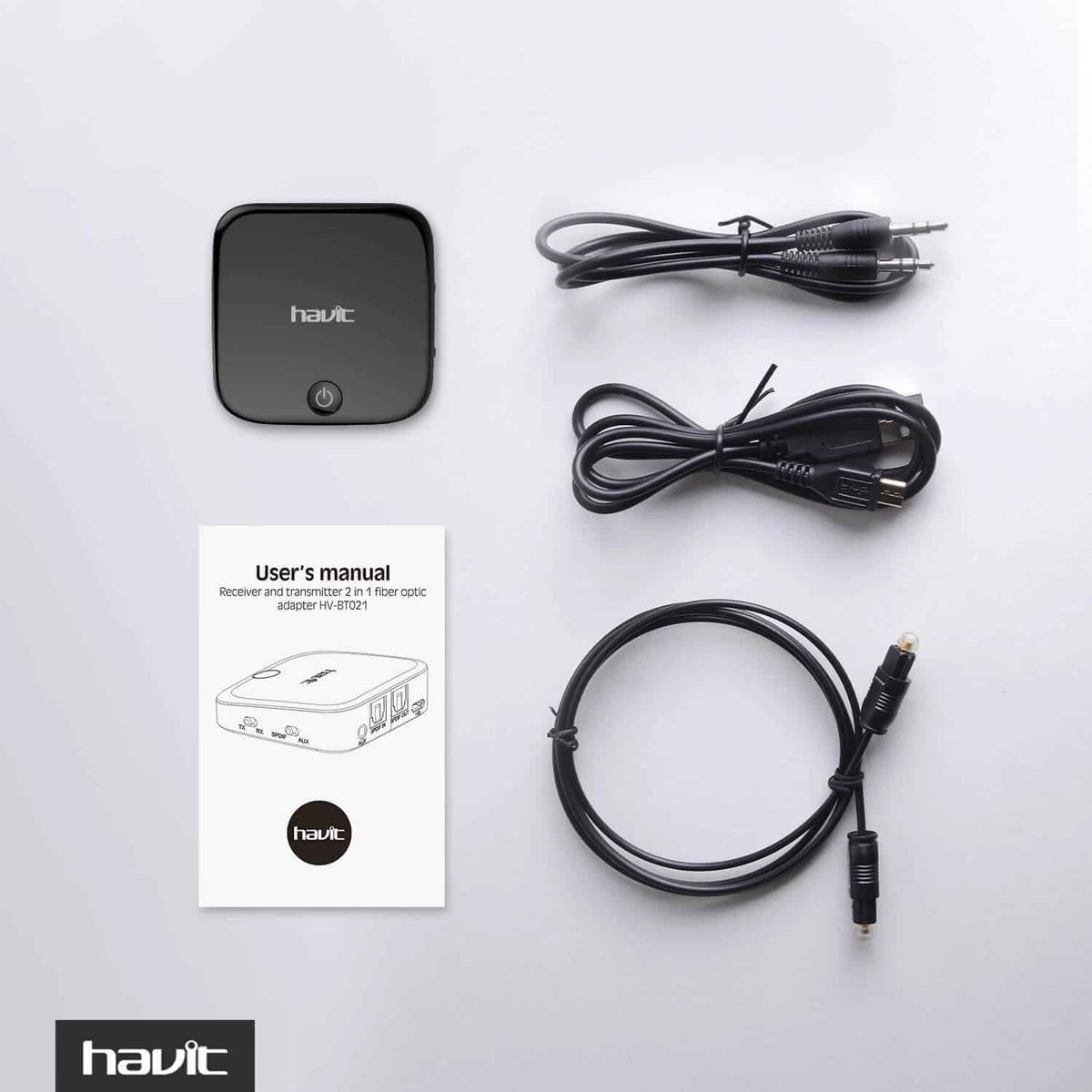 TOSLINK Bluetooth Transmitter & Receiver - HAVIT HV-BT021 - AptX Low ...