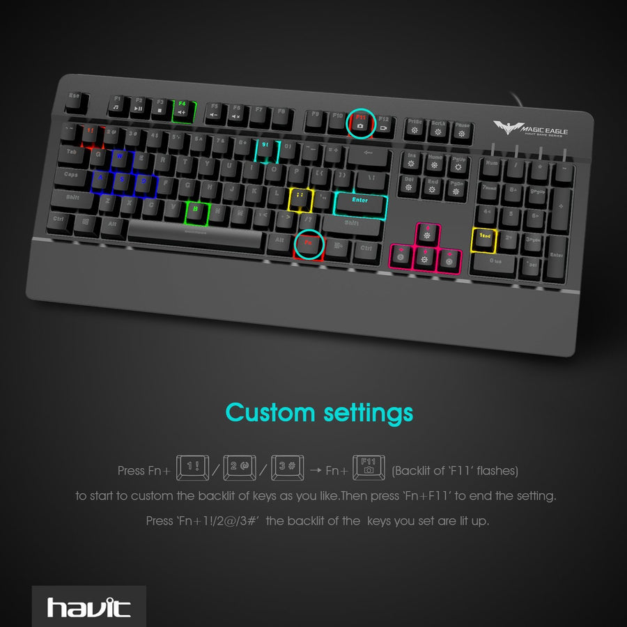 HAVIT HV-KB389L RGB Backlit Mechanical Gaming Keyboard