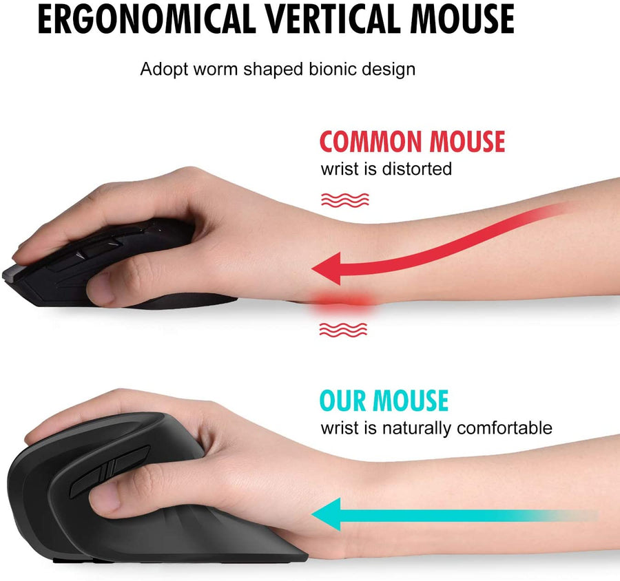 Wireless Vertical Mouse - HAVIT HV-MS55GT - Ergonomic - Optical