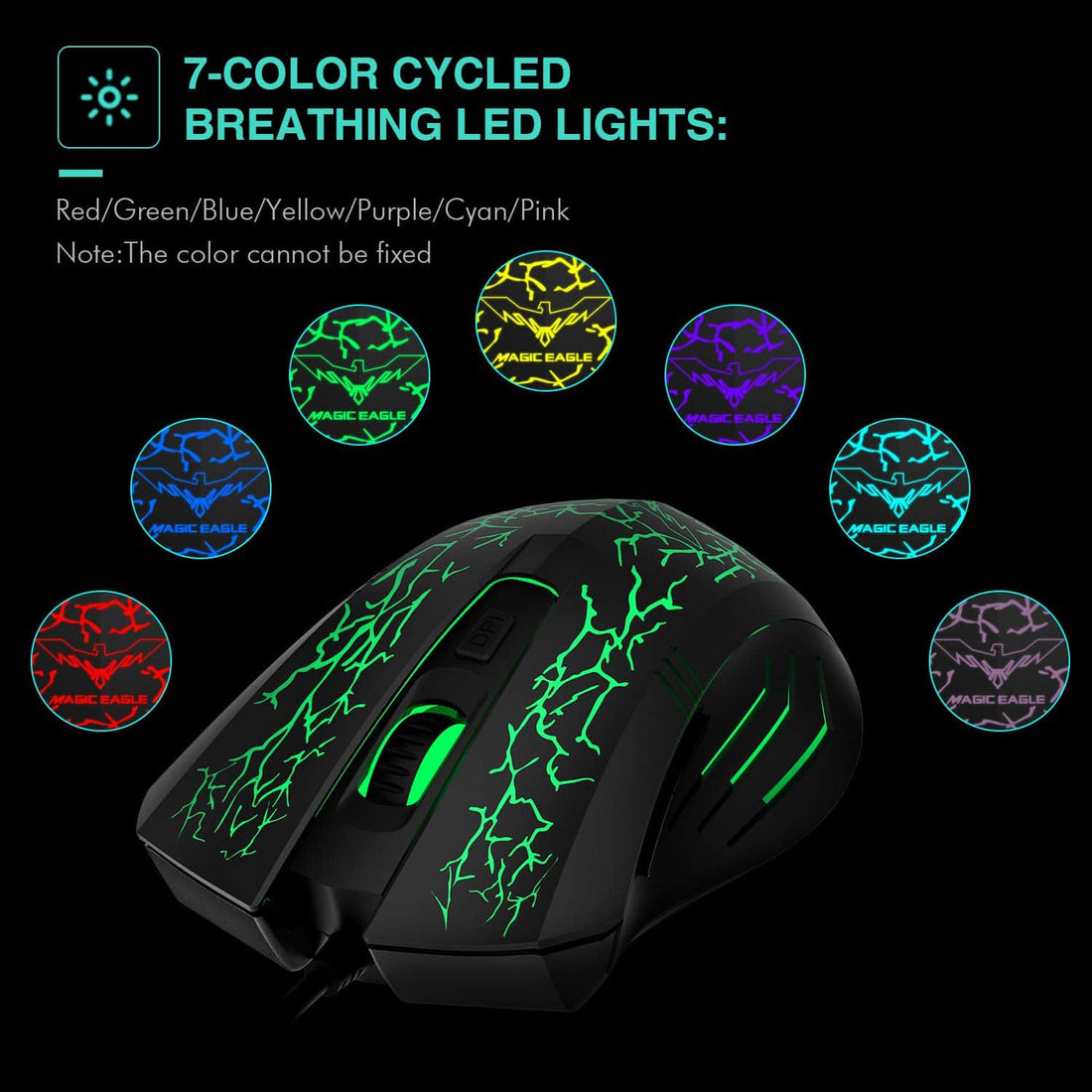 HAVIT HV-MS672 Ergonomic LED Stress-Ease Wired Mouse (Updated Version)