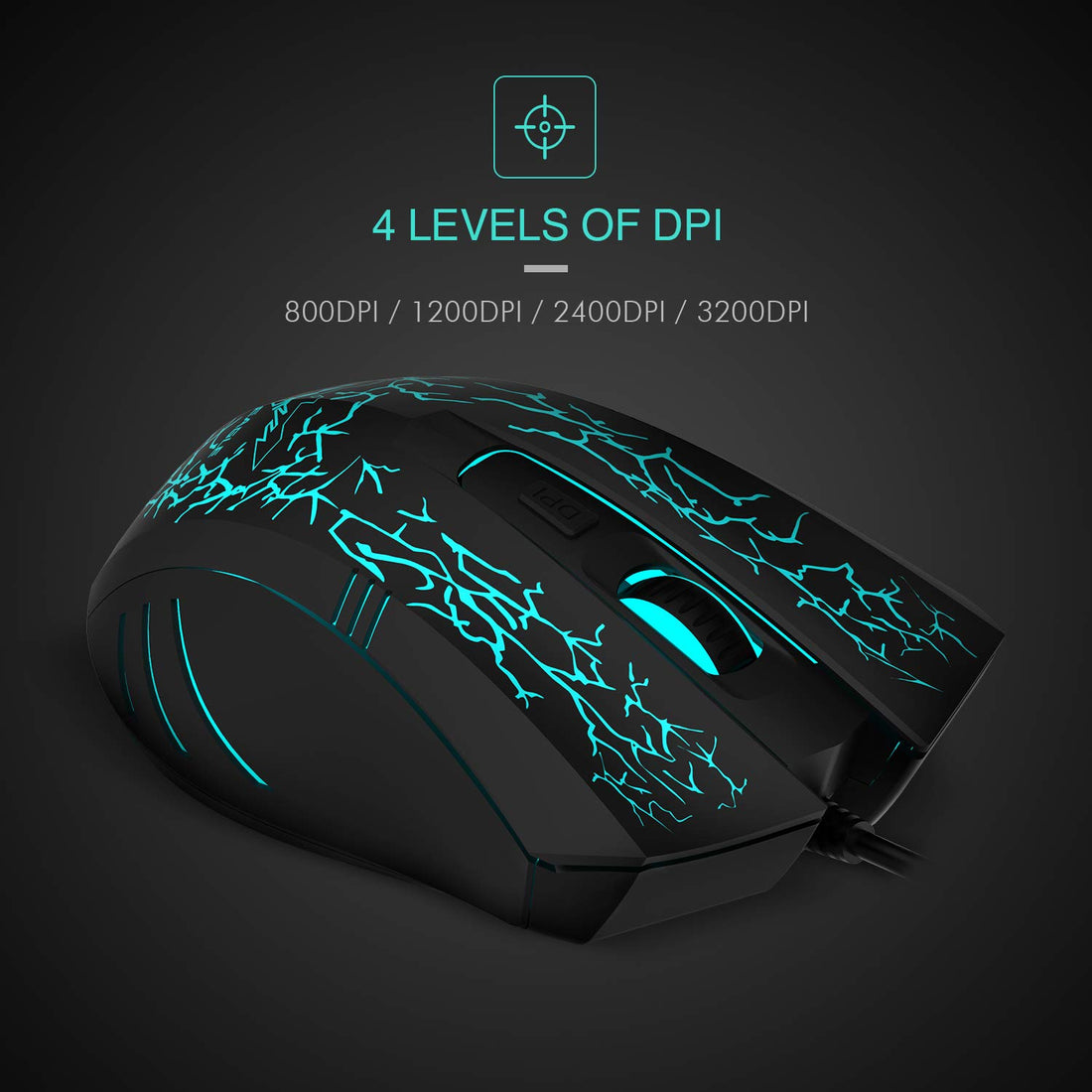 HAVIT HV-MS672 Ergonomic LED Stress-Ease Wired Mouse (Updated Version)