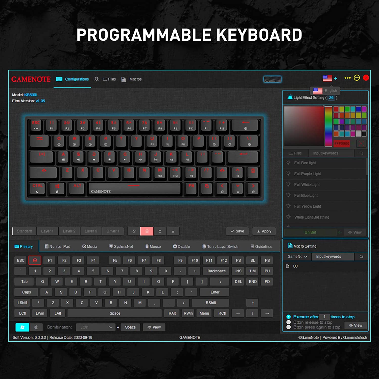 HAVIT KB500L 60% Mechanical Keyboard with Hot Swappable Brown Switch,