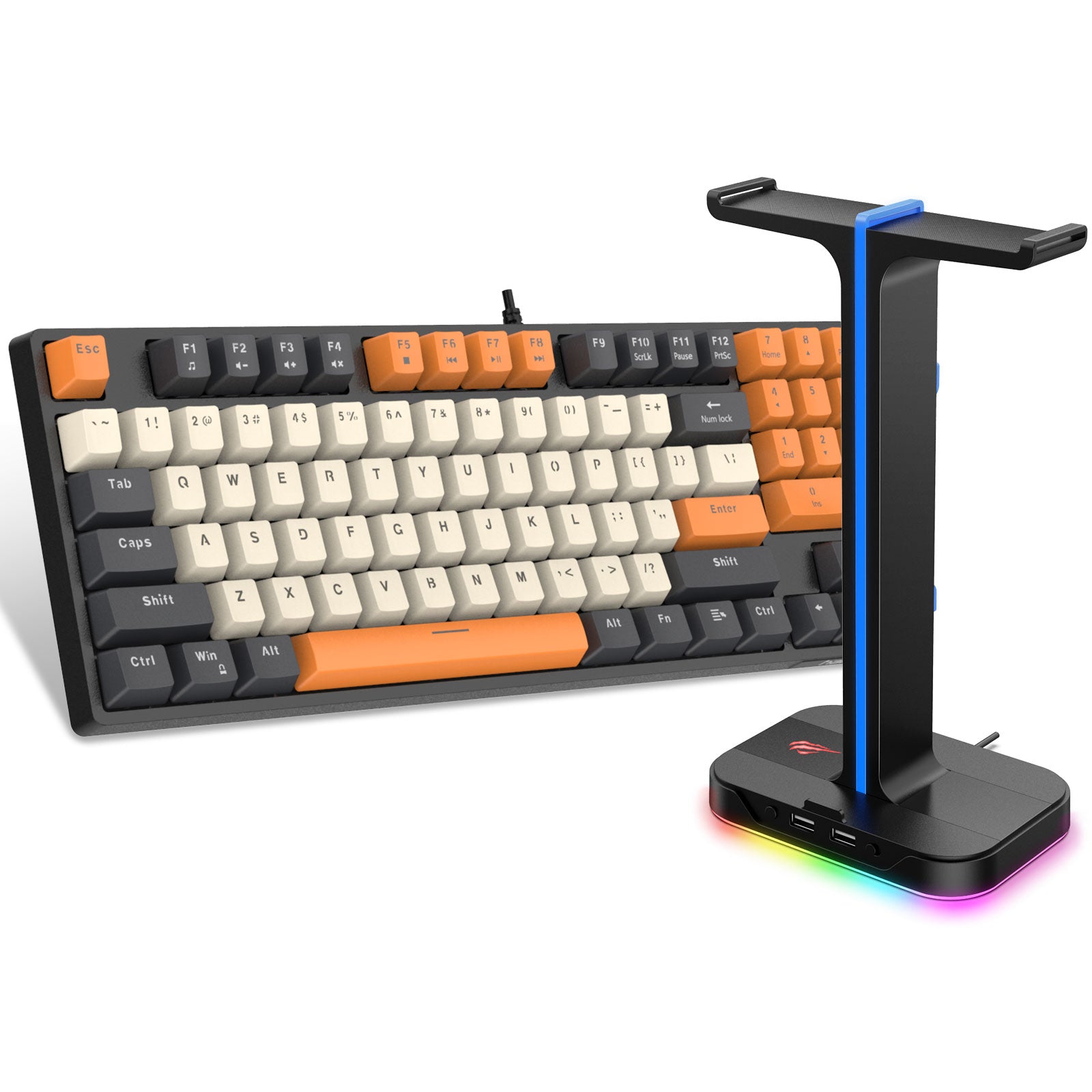 HAVIT KB487L Mechanical Keyboard Gaming Kit with Mouse + Mouse Pad +He